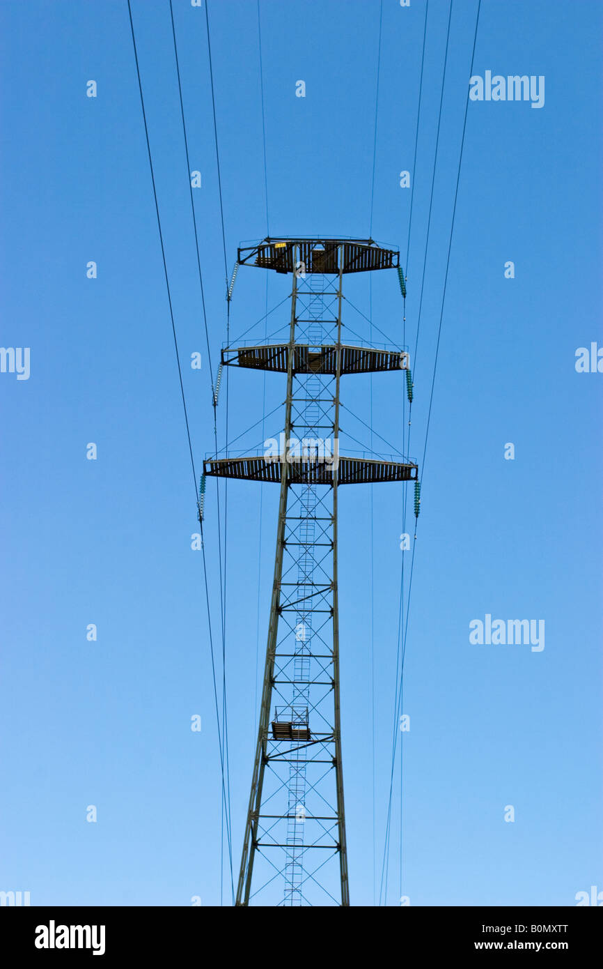 Electric power line Stock Photo - Alamy