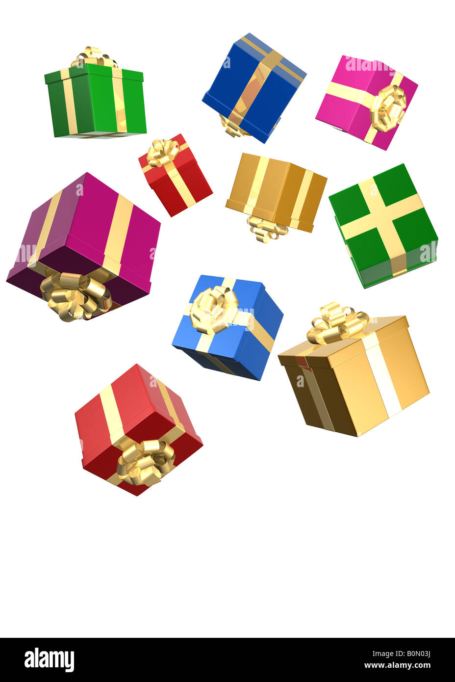 3d presents falling hi-res stock photography and images - Alamy