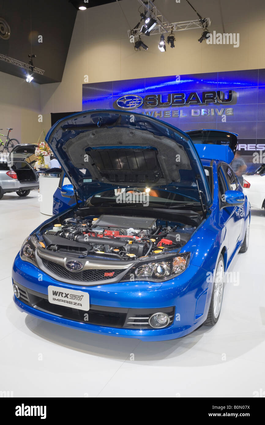Subaru's 2008 model WRX STi on display at an Australian car show Stock ...