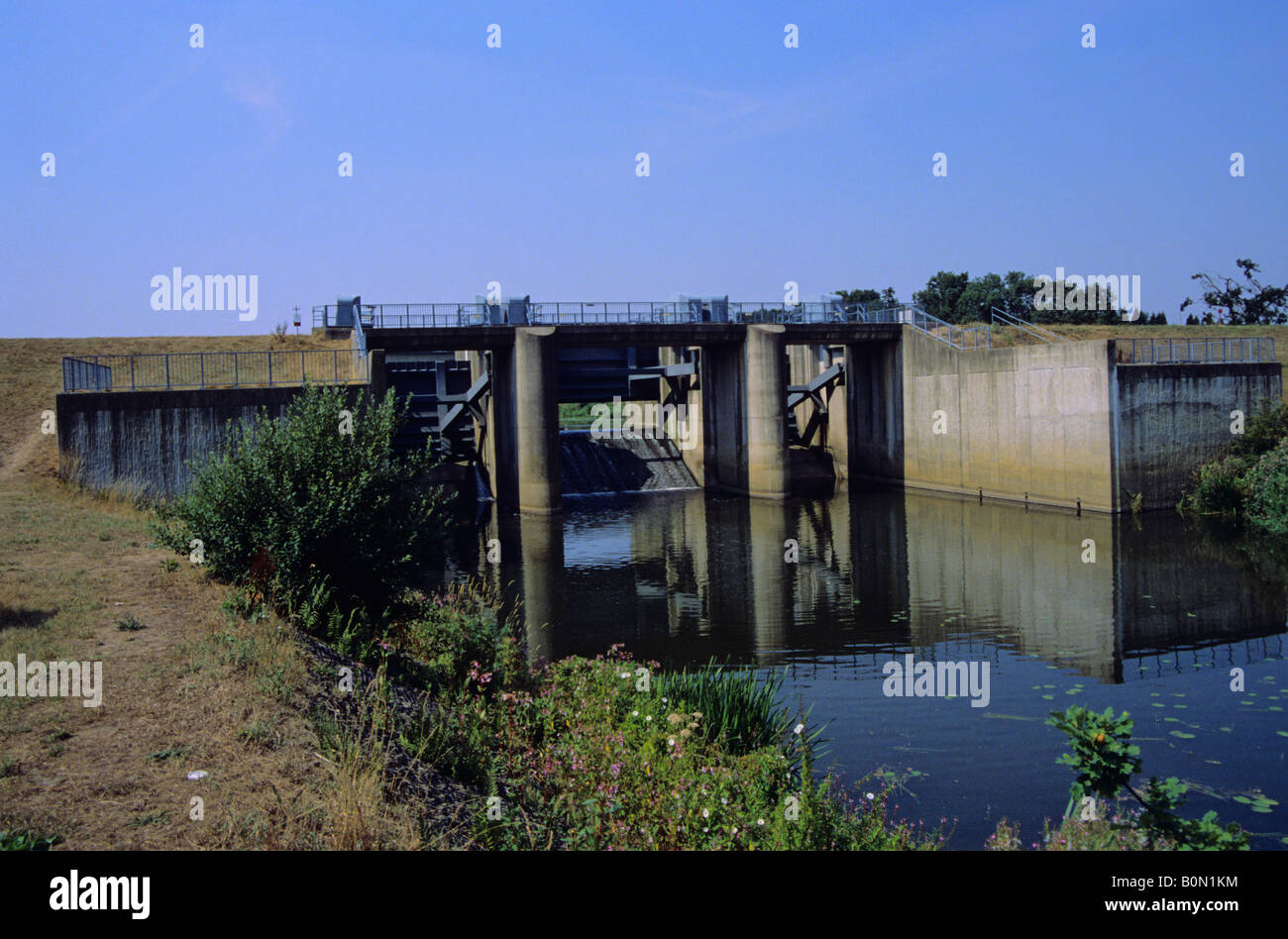 Flood defences near Tonbridge, Kent, England, UK Stock Photo - Alamy