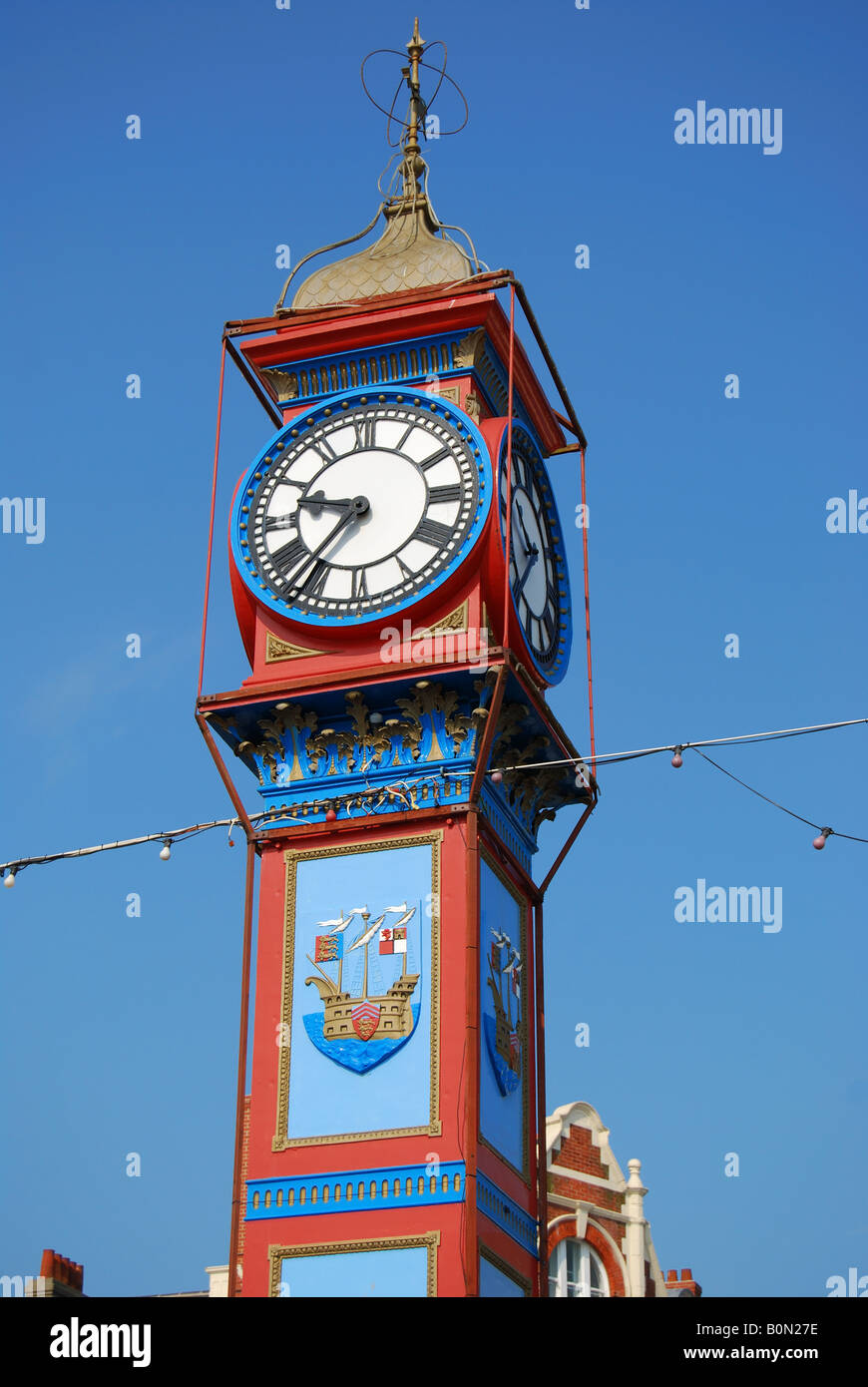 Jubilee Clock on promenade, The Esplanade, Weymouth, Dorset, England ...