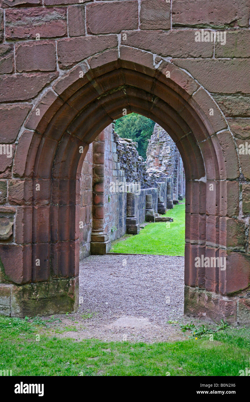 Pointed arch doorway. Furness Abbey, Cumbria, England, United Kingdom ...