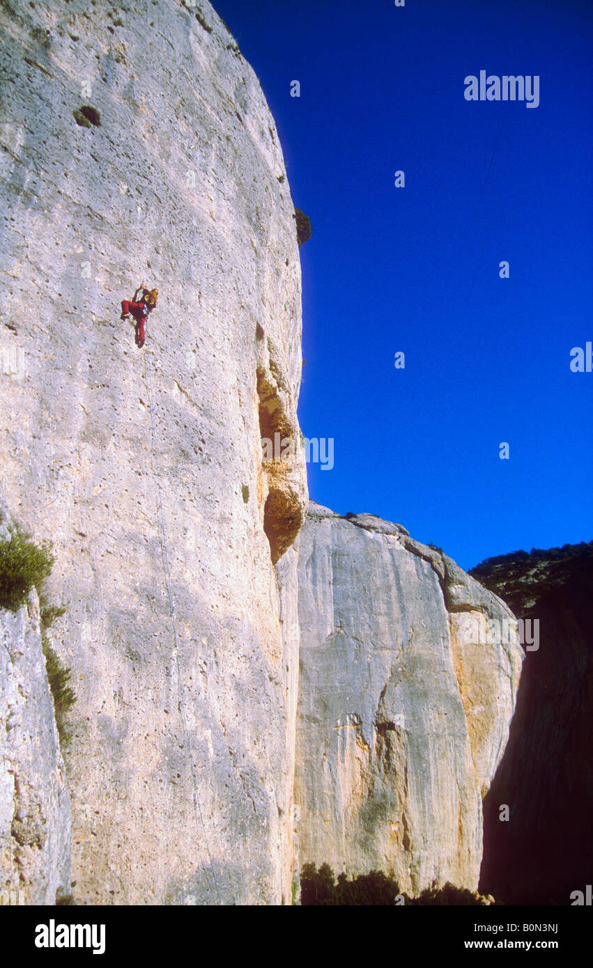 Rock climbing in Spain Stock Photo - Alamy