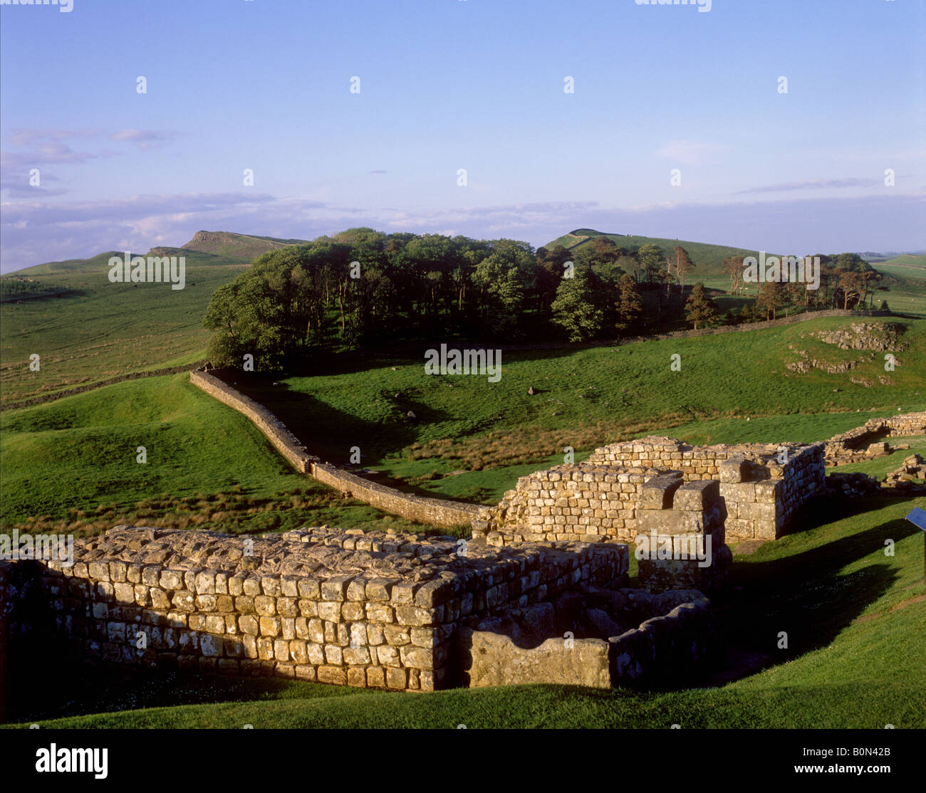 Northumberland - View of Hadrian's Wall from the North Gate of the old ...
