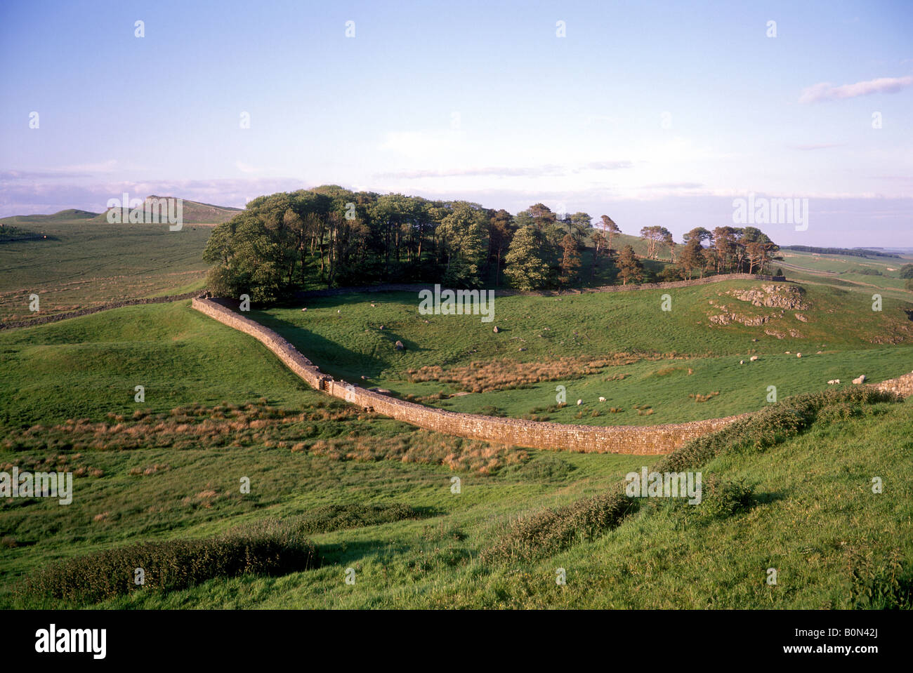 Northumberland Housesteads View of Hadrian's Wall Stock Photo - Alamy