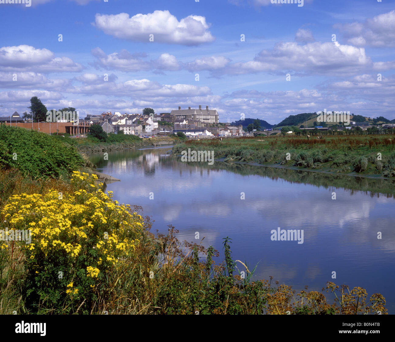 Carmarthen - The town on the River Towy from viewed from Lesneven ...