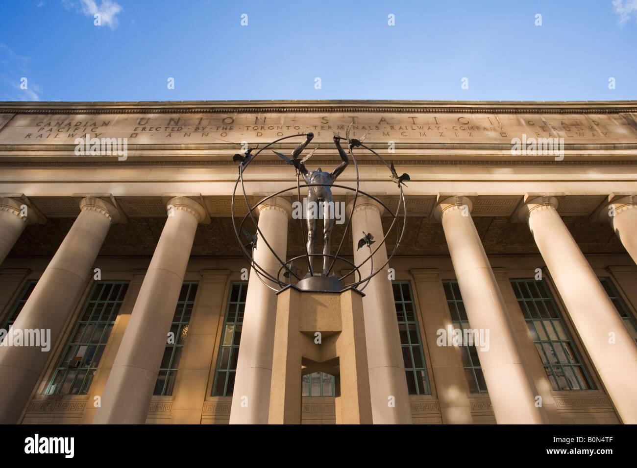 United Nations monument outside Union Station, Toronto, Canada Stock ...