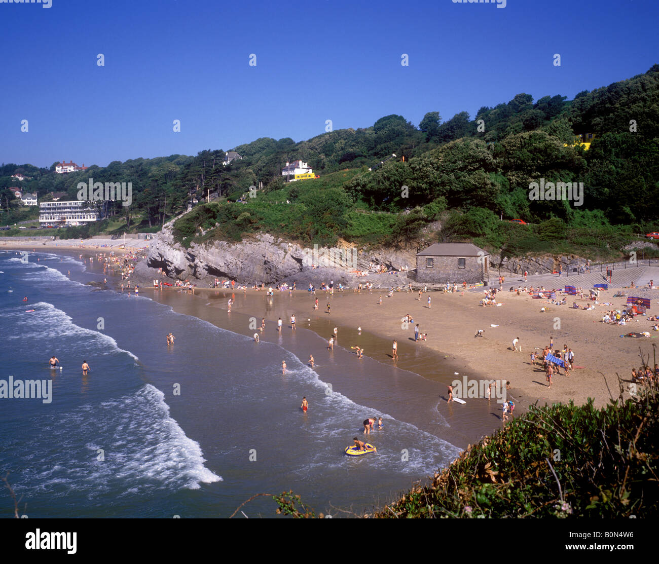 View of the beach at Caswell Bay on the Gower Peninsula Stock Photo - Alamy