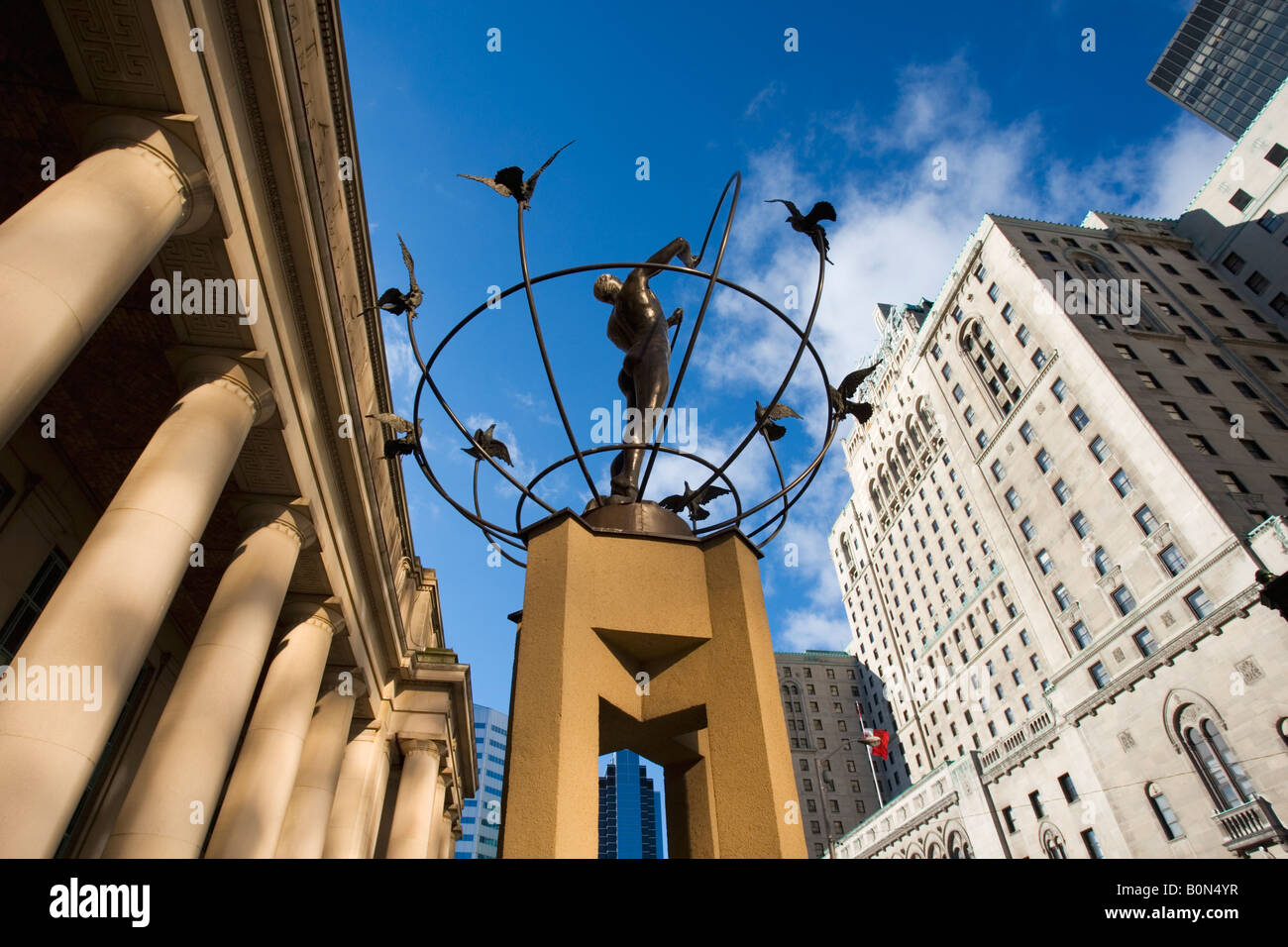 United Nations monument outside Union Station, Toronto, Canada Stock ...