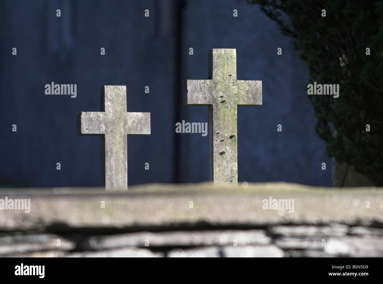 Stone crosses in a Lake District Churchyard, England Stock Photo - Alamy