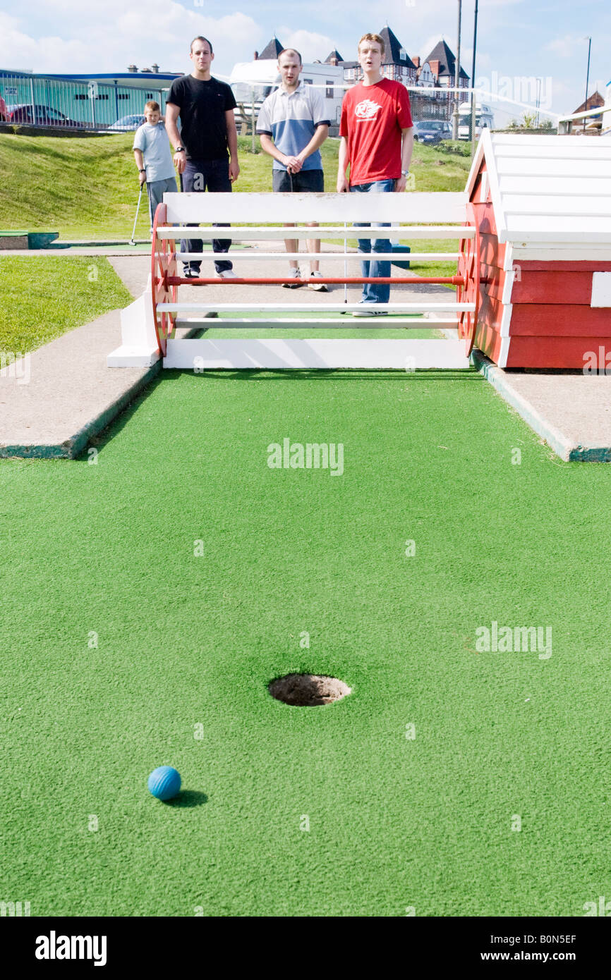Crazy golf miniature minigolf playing hi-res stock photography and ...