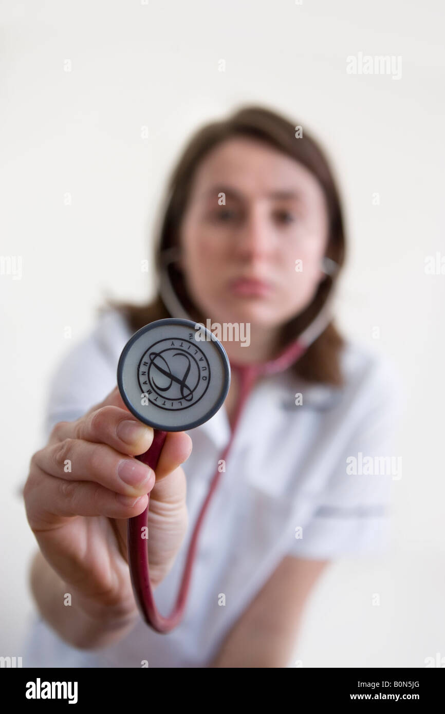 A nurse with a stethoscope Stock Photo - Alamy