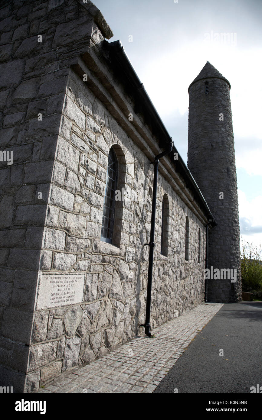 plaque in the wall of saul church in downpatrick built in 1932 to ...