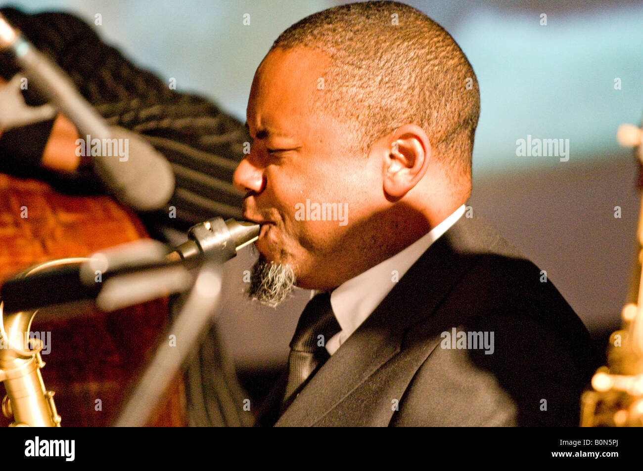 Denys Baptiste (tenor saxophone Stock Photo - Alamy