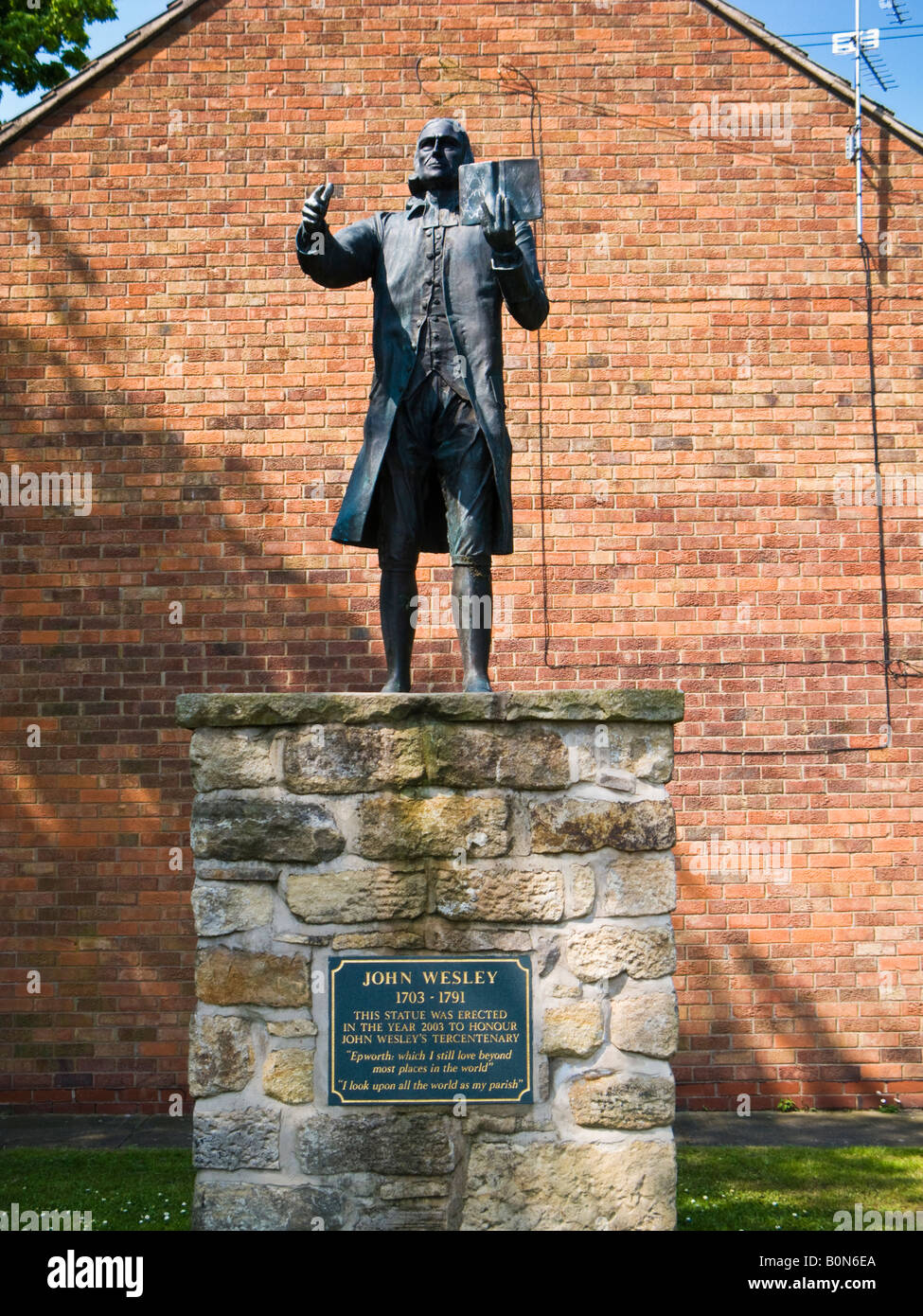 Statue of John Wesley at Epworth North Lincolnshire UK founder of ...