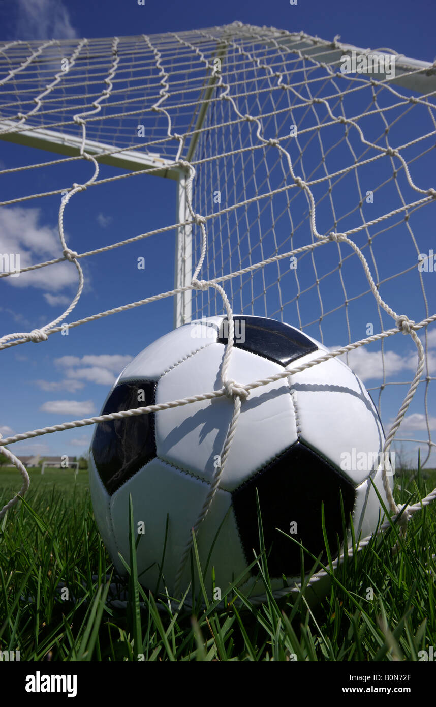 Goal net football behind hi-res stock photography and images - Alamy