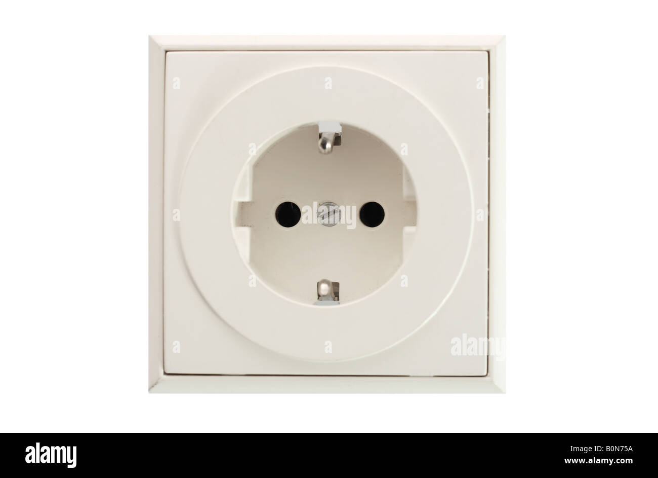 power plug eu standard isolated on white Stock Photo - Alamy