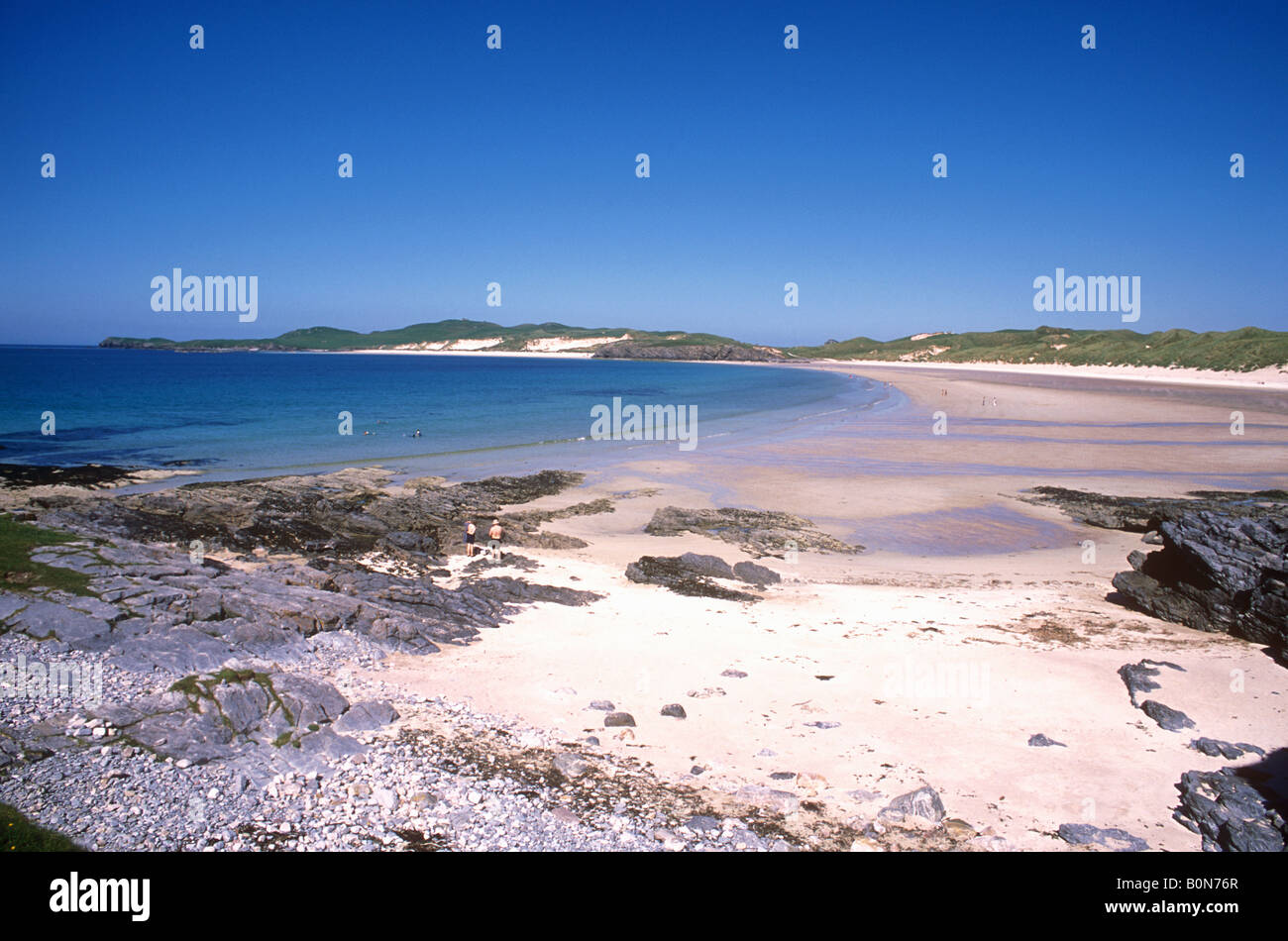 View of Balnakeil Bay in the north Highlands Bay near Durness Stock ...