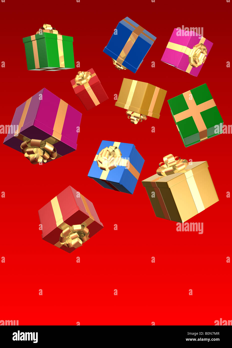 3d presents falling hi-res stock photography and images - Alamy