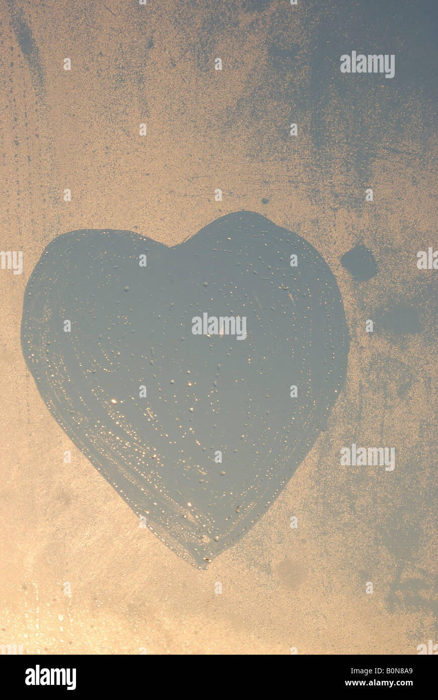 Heart on foggy window Stock Photo - Alamy