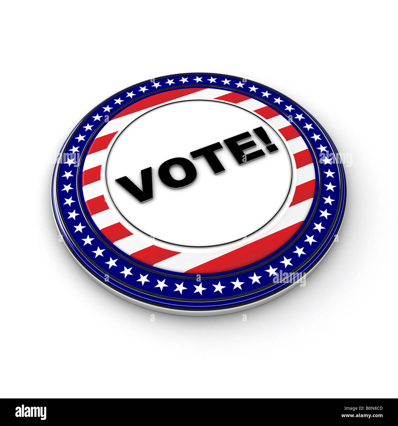 3D US election button over white background Stock Photo - Alamy