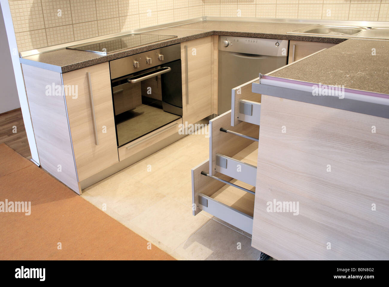 interior empty new kitchen ready for use Stock Photo - Alamy