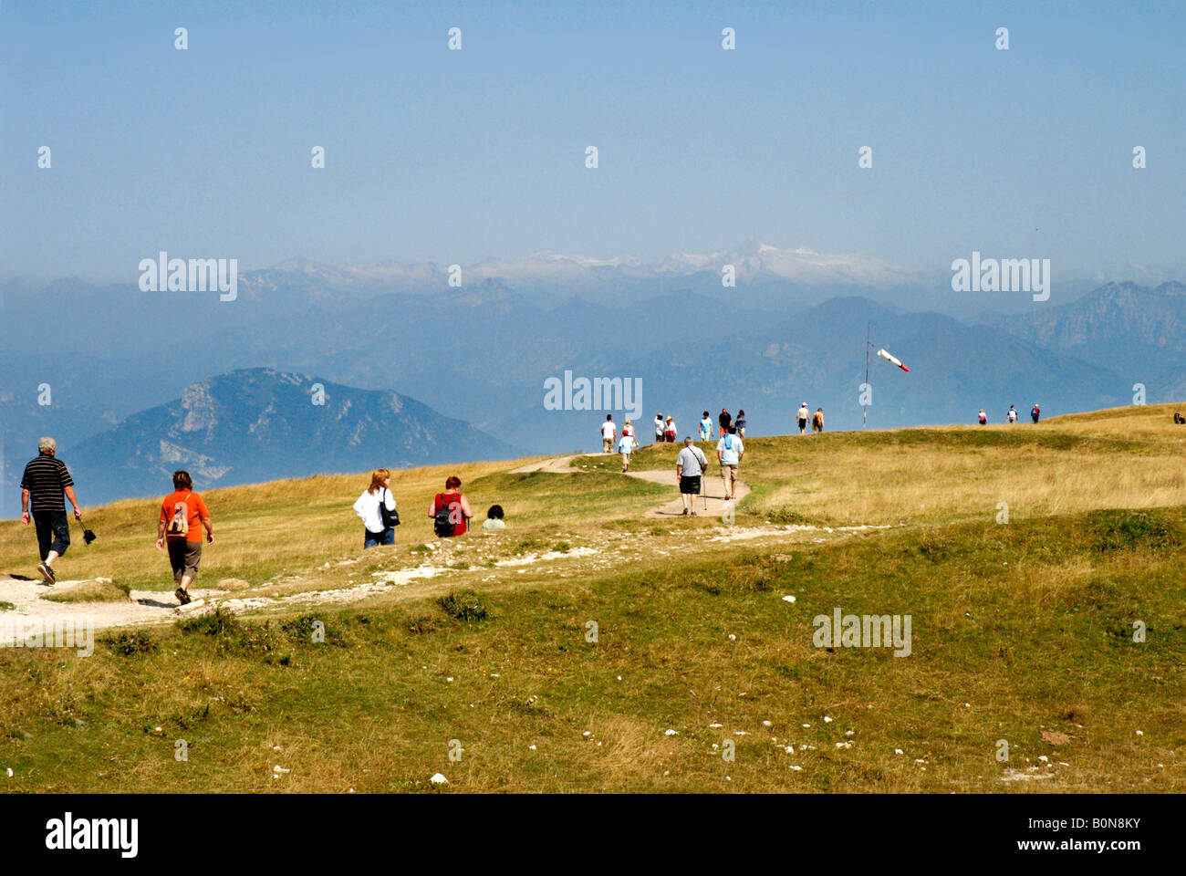 Alpine meadows at top of Monte Baldo Italy Stock Photo - Alamy