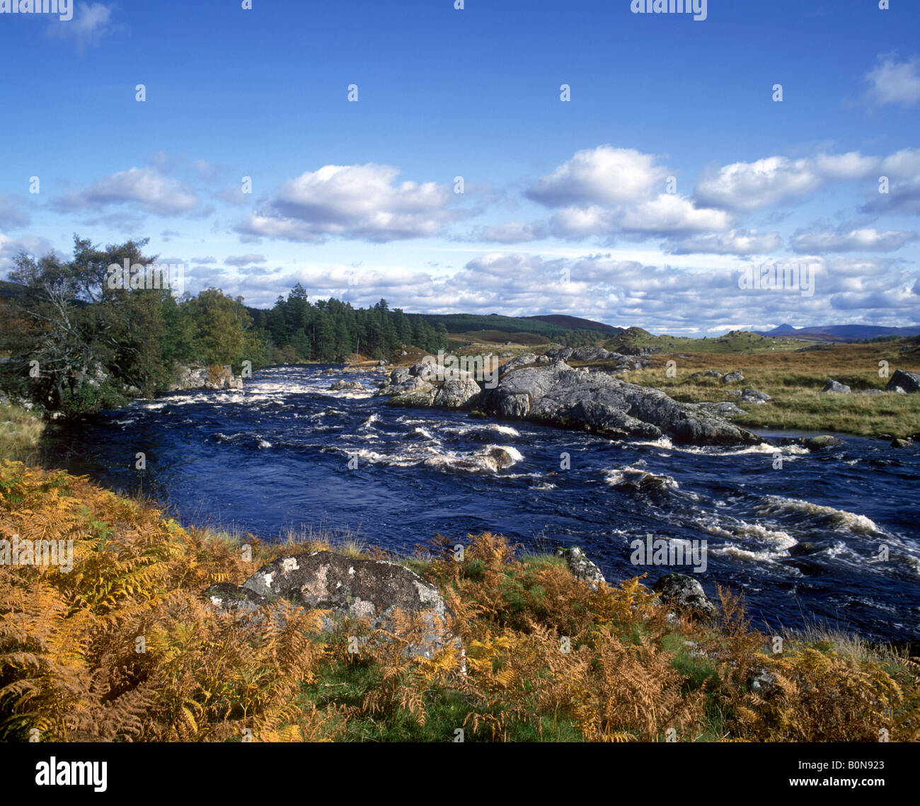 Colourful view of River Gaur near Loch Rannoch Stock Photo - Alamy