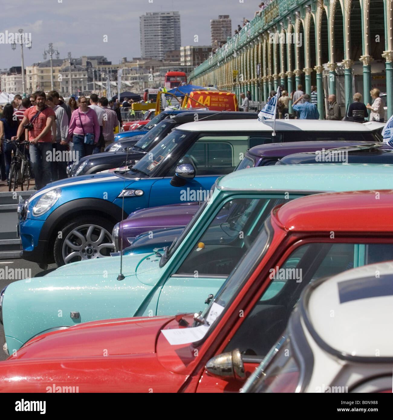 Minis line up along the seafront in Brighton after the 23rd annual ...