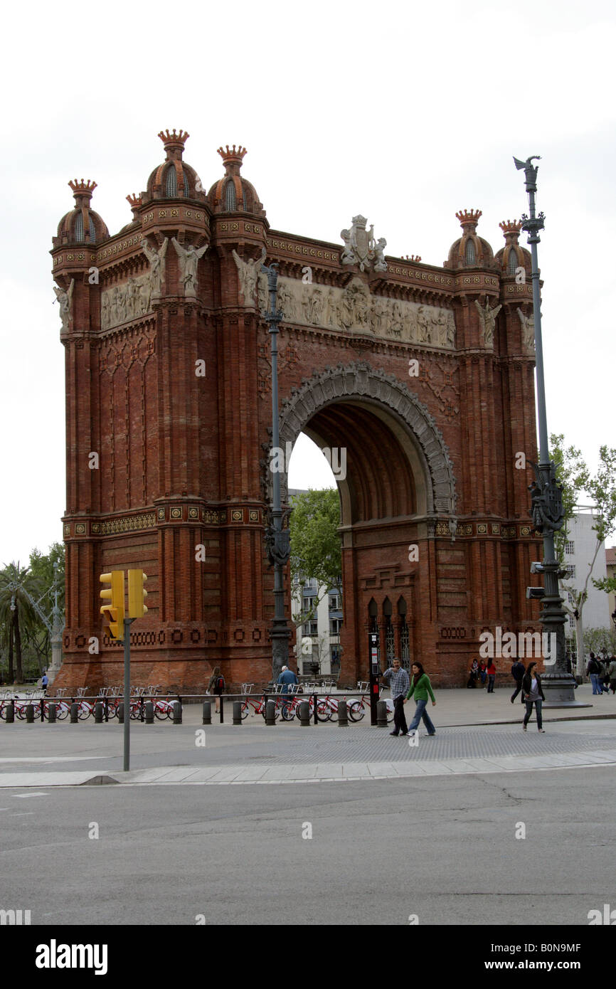 Arc de Triomf, Arch de Triumph, Barcelona, Catalonia, Spain Stock Photo ...