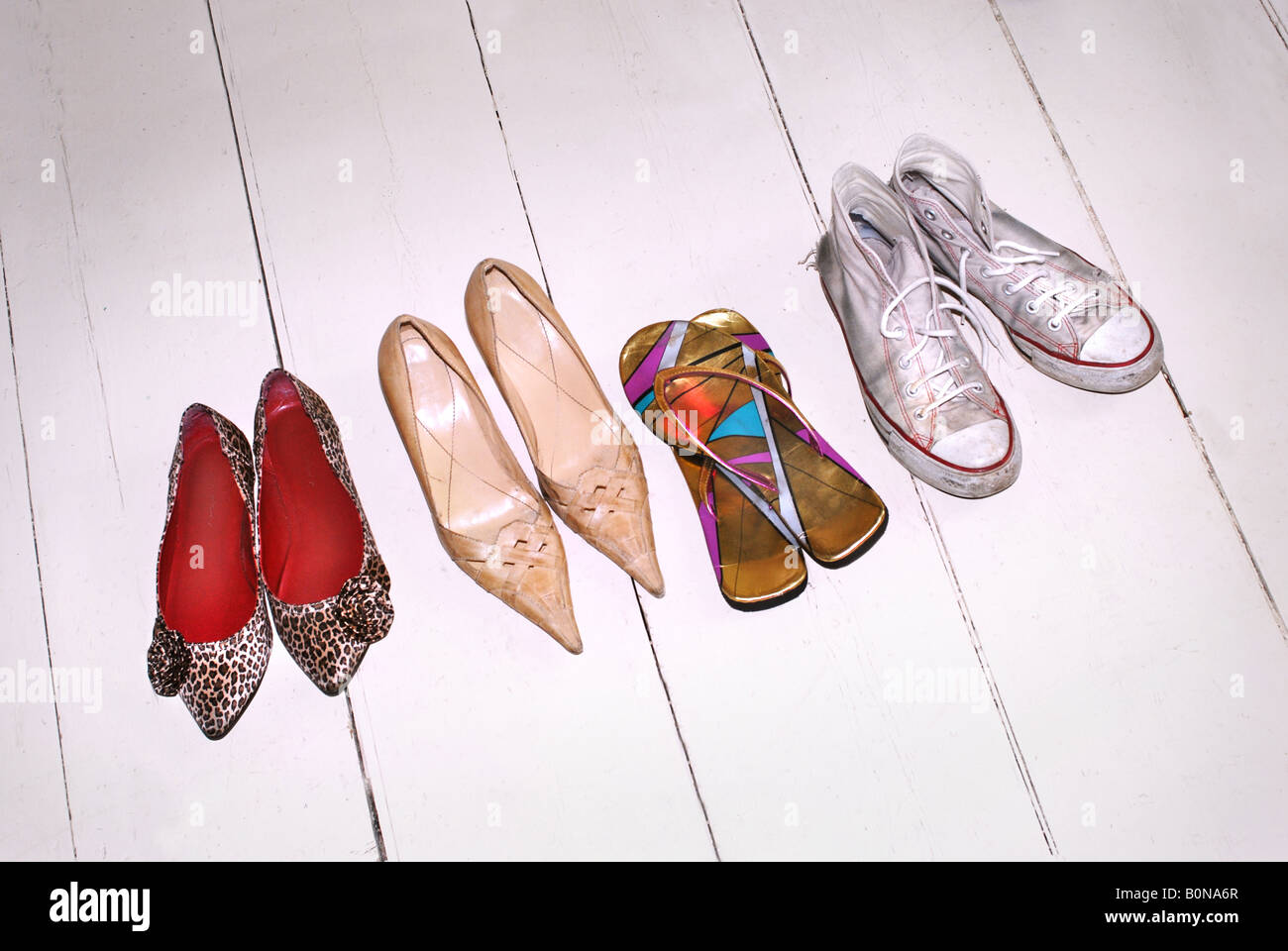 selection of girls shoes Stock Photo - Alamy