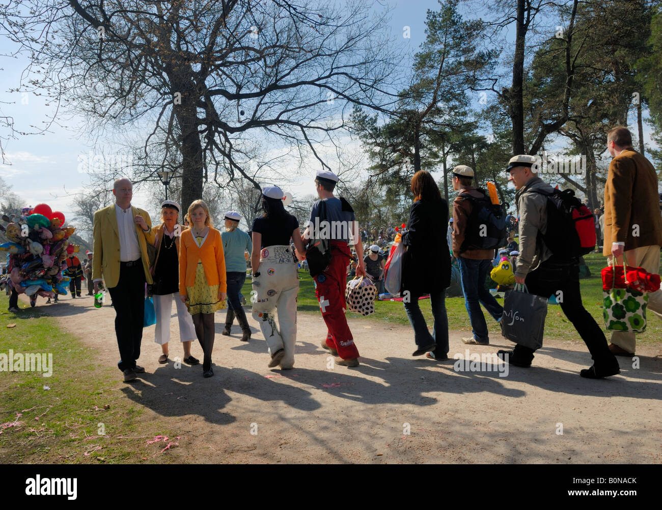 The May Day picnic, Helsinki. The only carnival-like celebration in ...