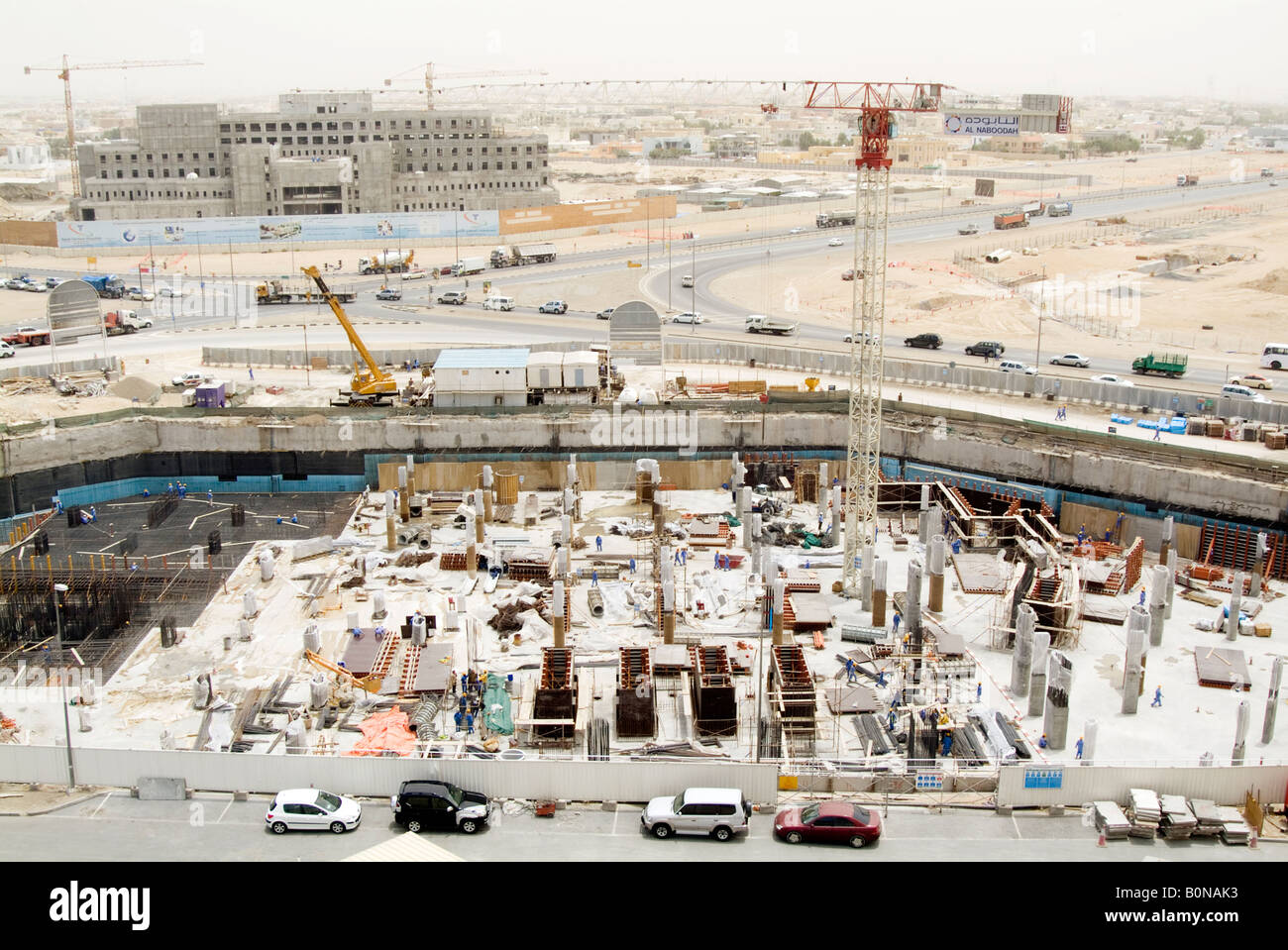 construction site building casting pouring concrete shuttering ...