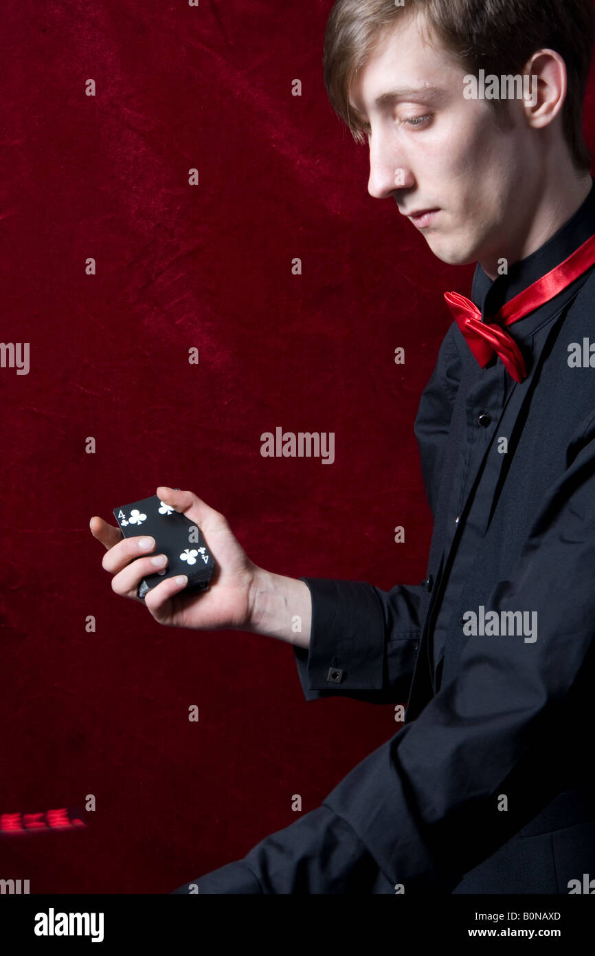 Magician doing tricks hi-res stock photography and images - Alamy