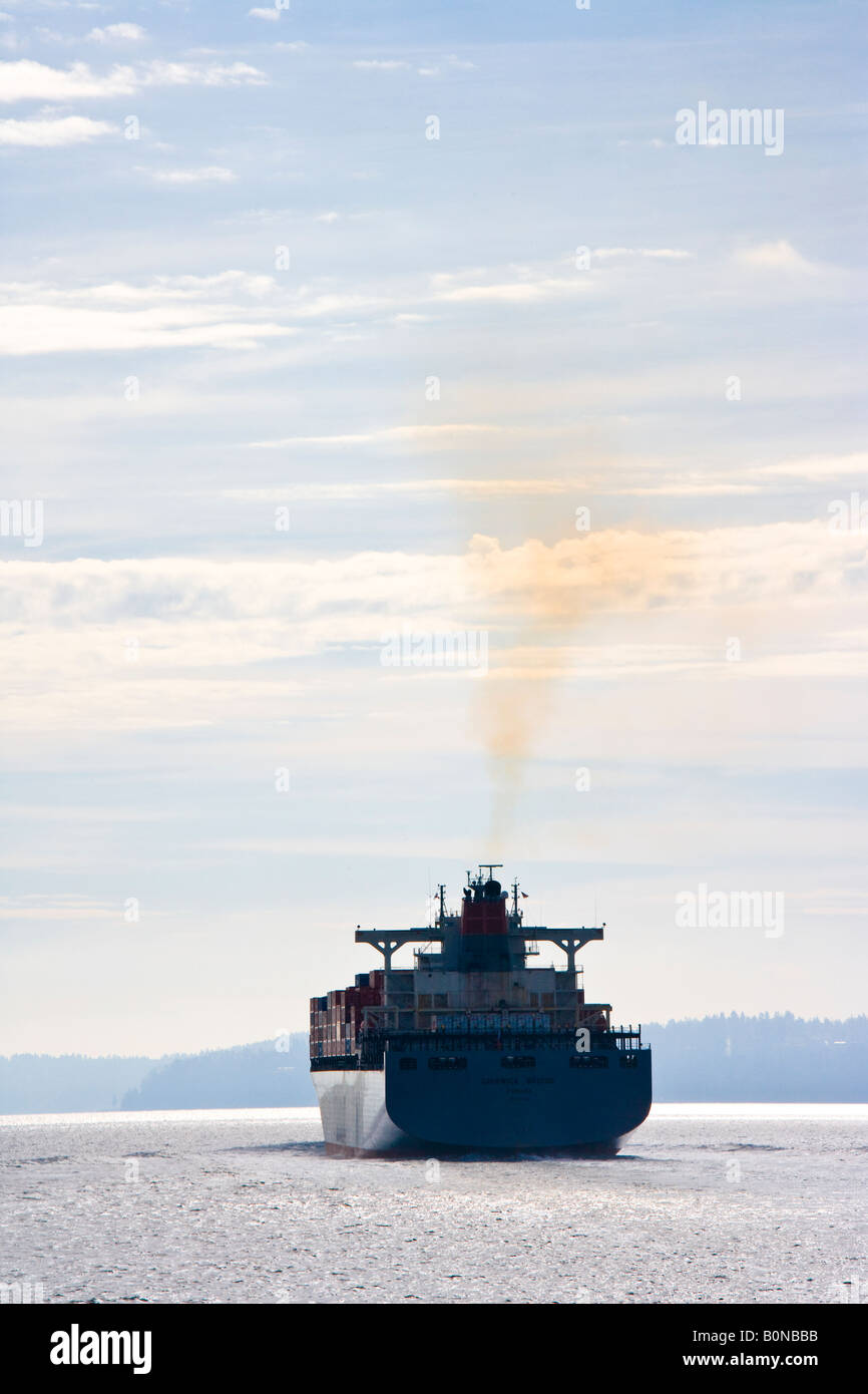 Cargo ship Puget Sound, Seattle Washington State USA Stock Photo - Alamy