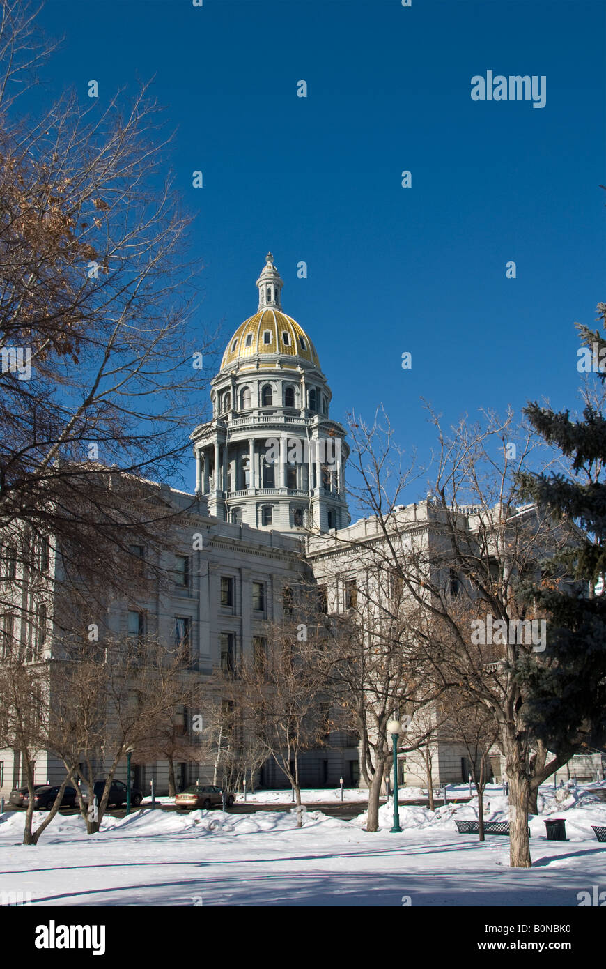 Winter view of Colorado State Captiol, Denver, Colorado Stock Photo - Alamy