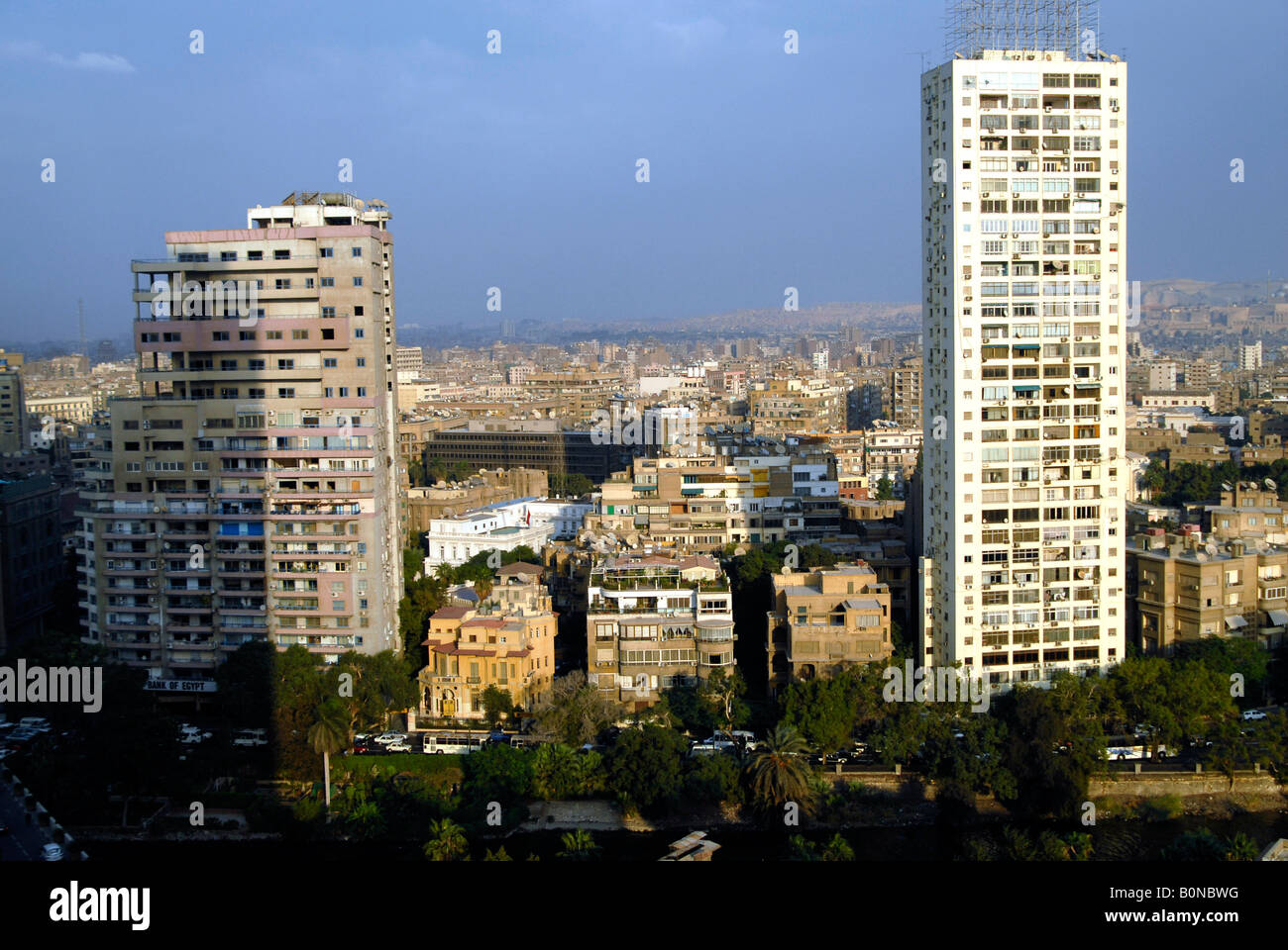 View of residential housing looking toward the Citadel Cairo Egypt ...