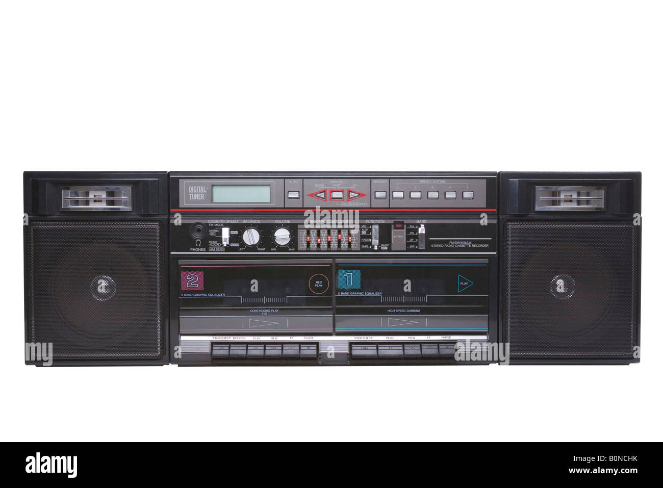 Portable radio over white Stock Photo - Alamy