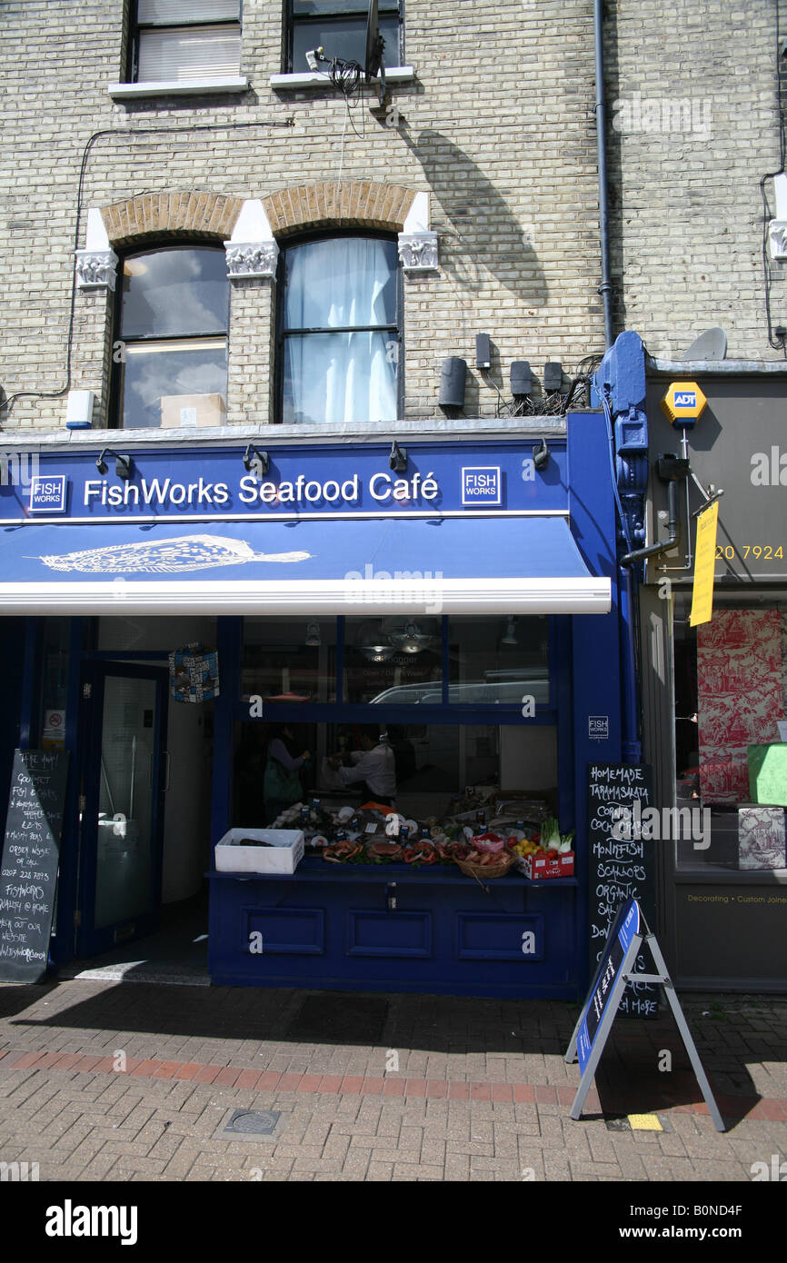 Fishworks restaurant and fish shop London Northcote Road London Stock ...