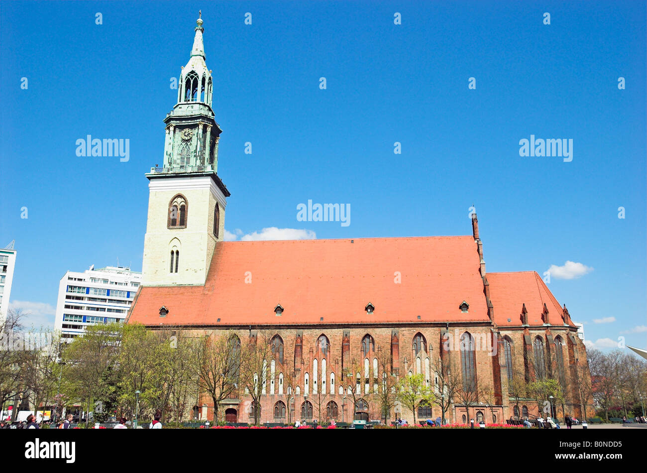St Marien Kirche at Alexanderplatz Berlin Germany April 2008 Stock ...