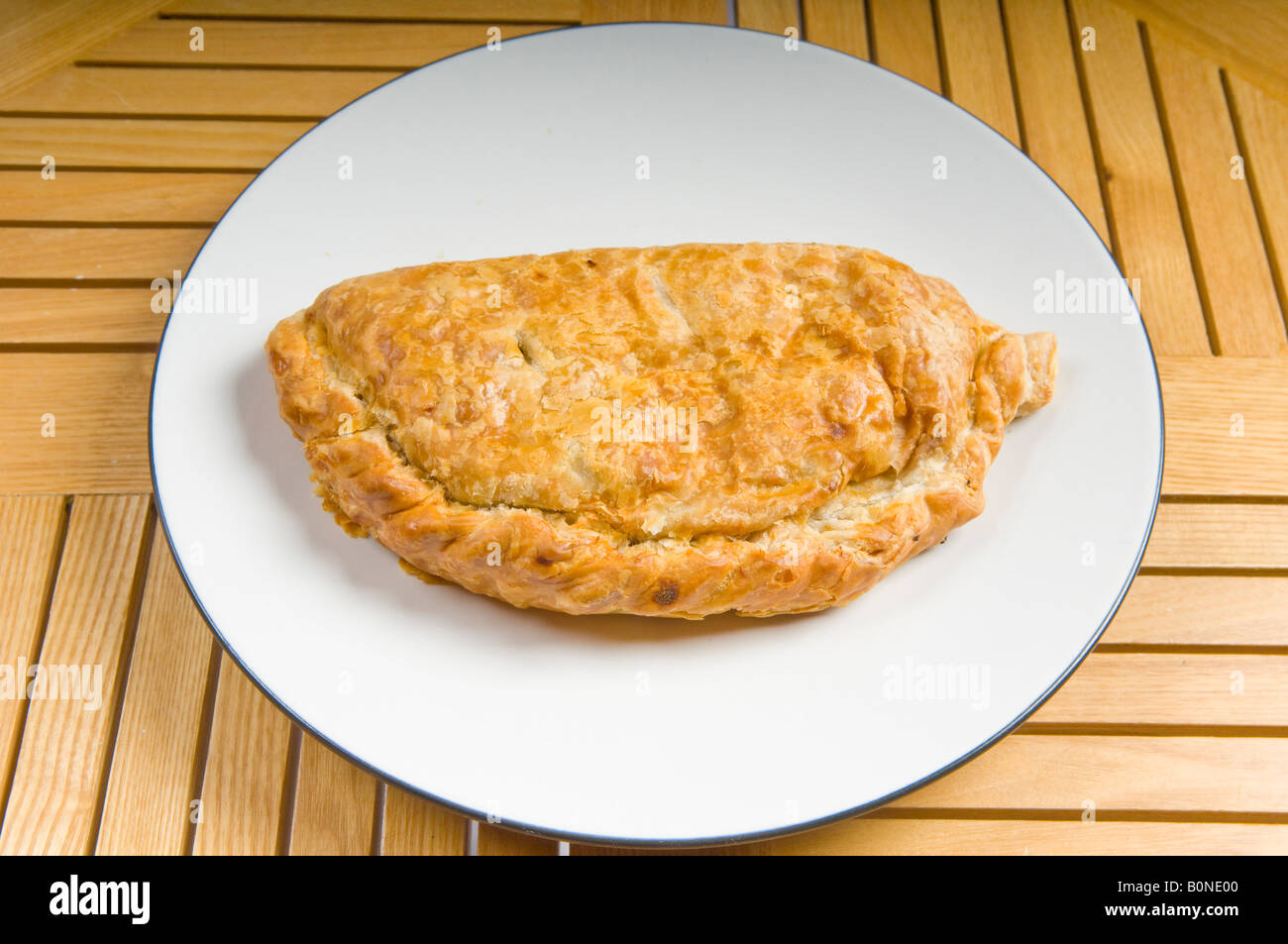 A Traditional Cornish Pasty, locally made in Cornwall Stock Photo - Alamy