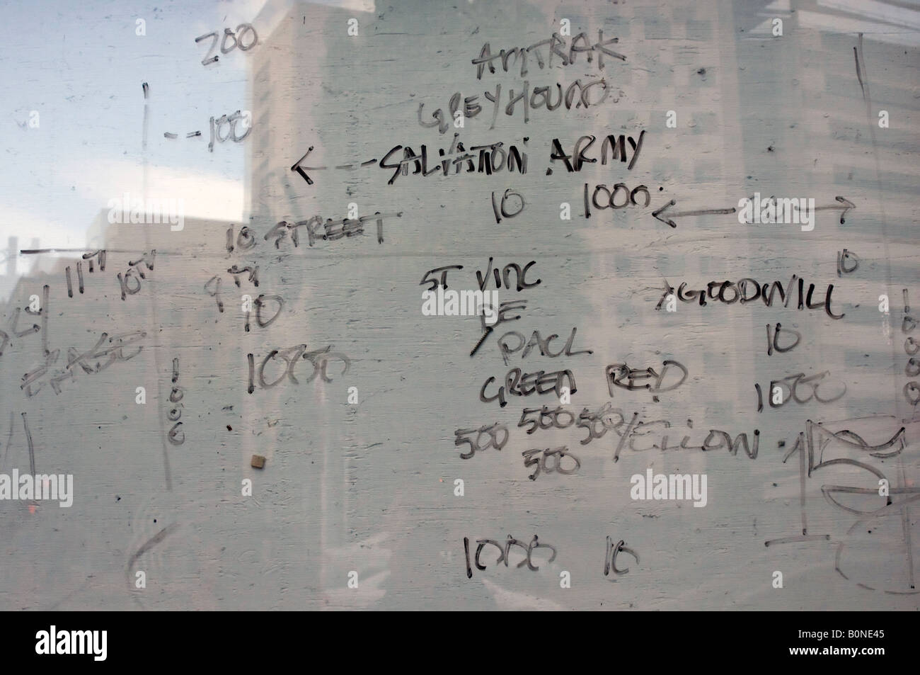 writing on window Stock Photo - Alamy