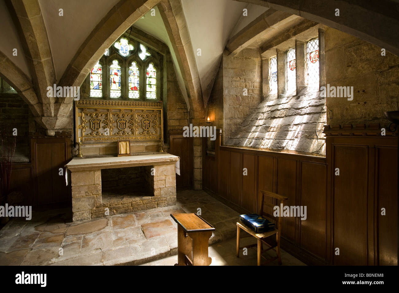 UK England Lincolnshire Grantham St Wulframs Parish Church interior ...