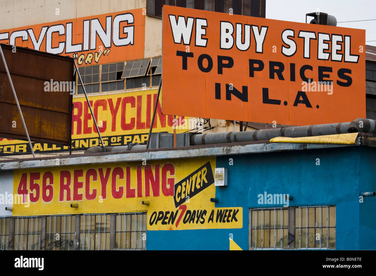 Recycling factory East LA Los Angeles California USA United States of ...