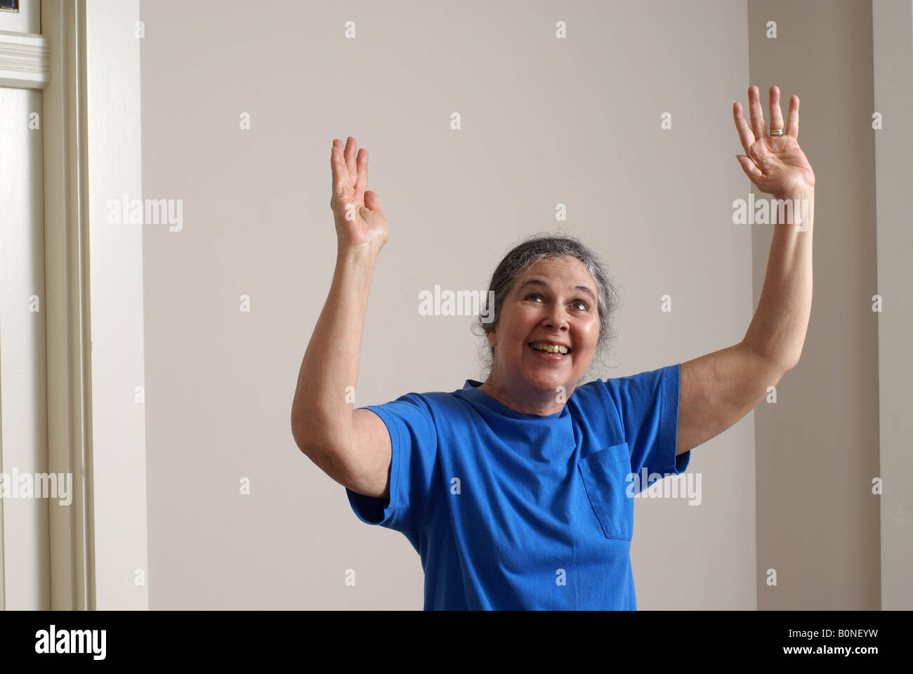 arms raised in joy Stock Photo - Alamy