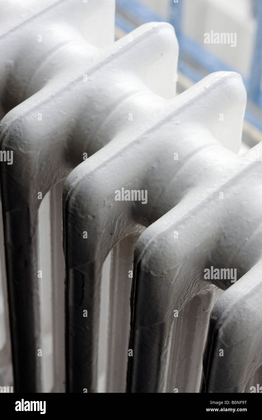 Old style cast-iron radiator Stock Photo - Alamy