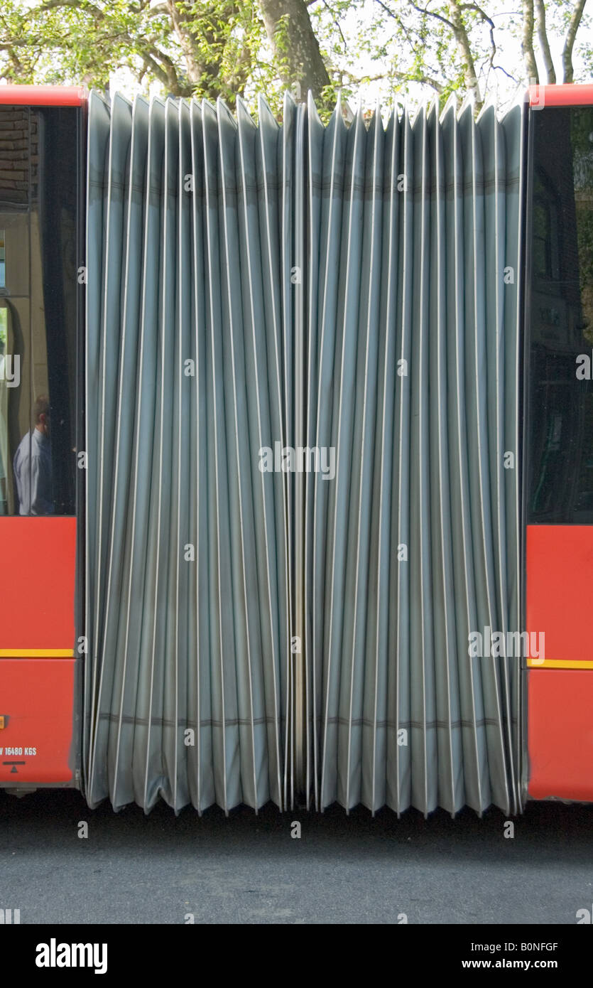 Articulated part of a Bendy Bus London England UK Stock Photo - Alamy