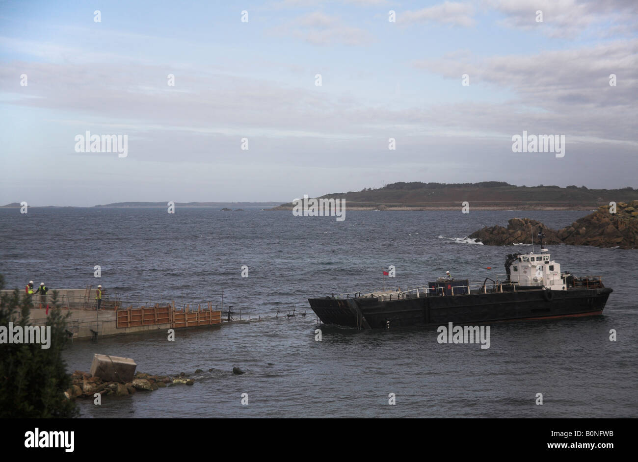 St Agnes Isles of Scilly UK repairs to Jetty delivery of machinesand ...