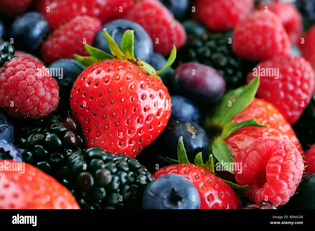 Background of assorted fresh berries close up Stock Photo - Alamy