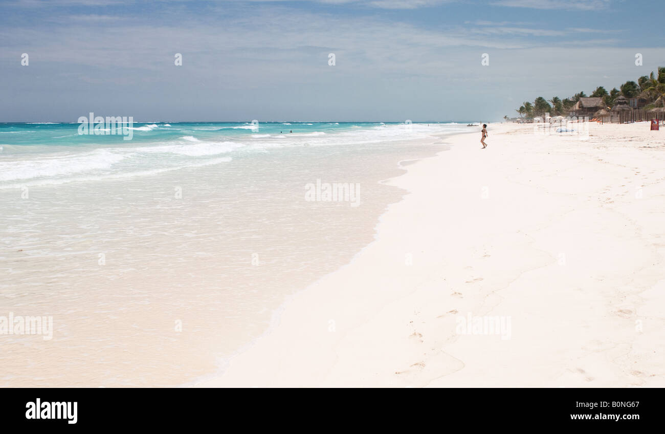 Beach at Tulum Mexico Stock Photo - Alamy